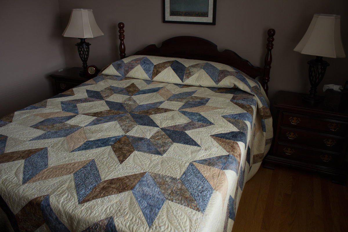 Quilt As You Go King Size Carpenter Star Finished! | Hobby Stash